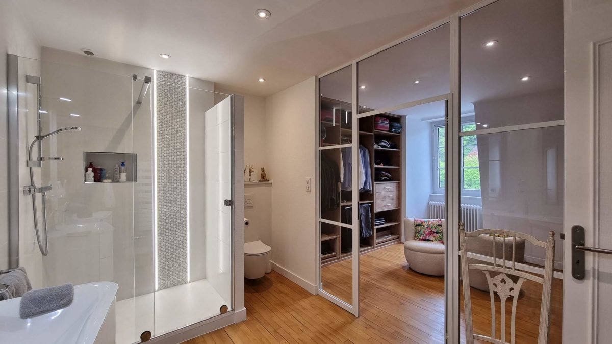 Réalisation d'une salle de bain et d'un dressing parental